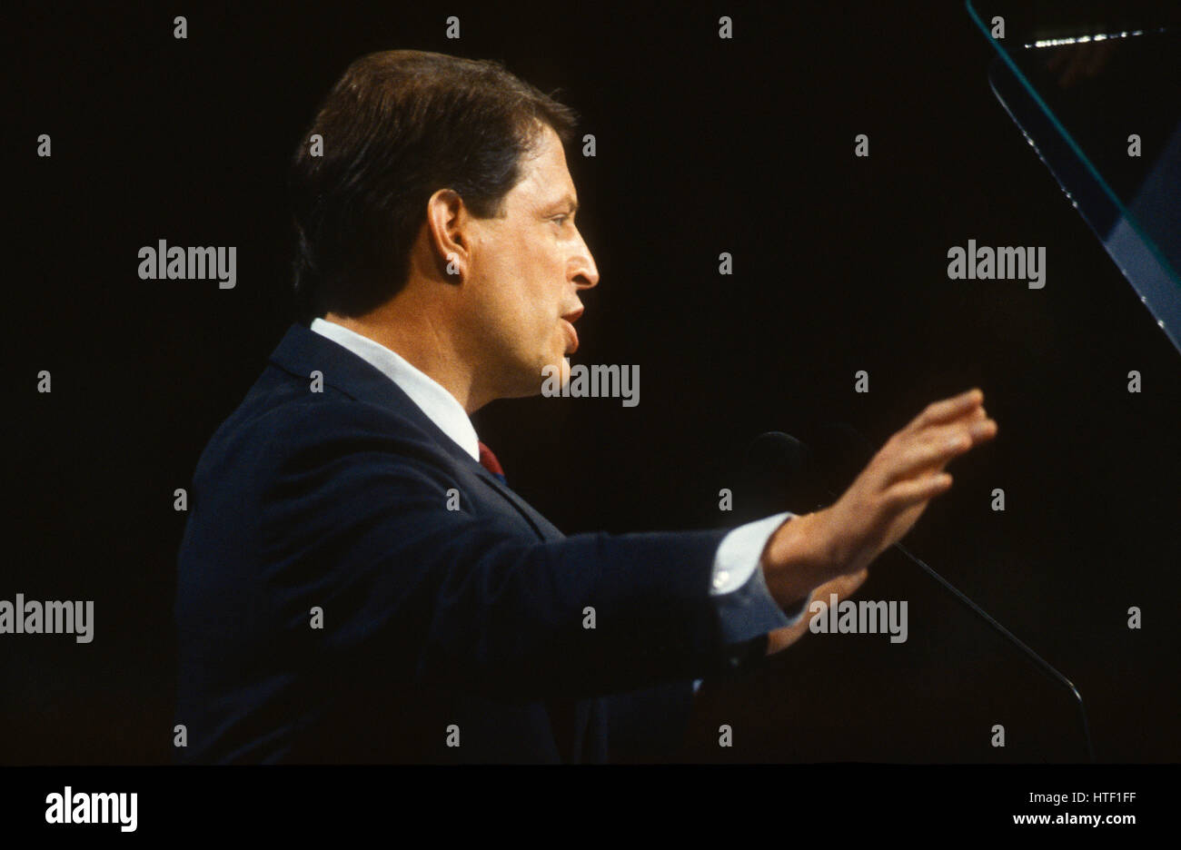 Democratic Vice-Presidential candidate Senator Albert Gore Jr of ...