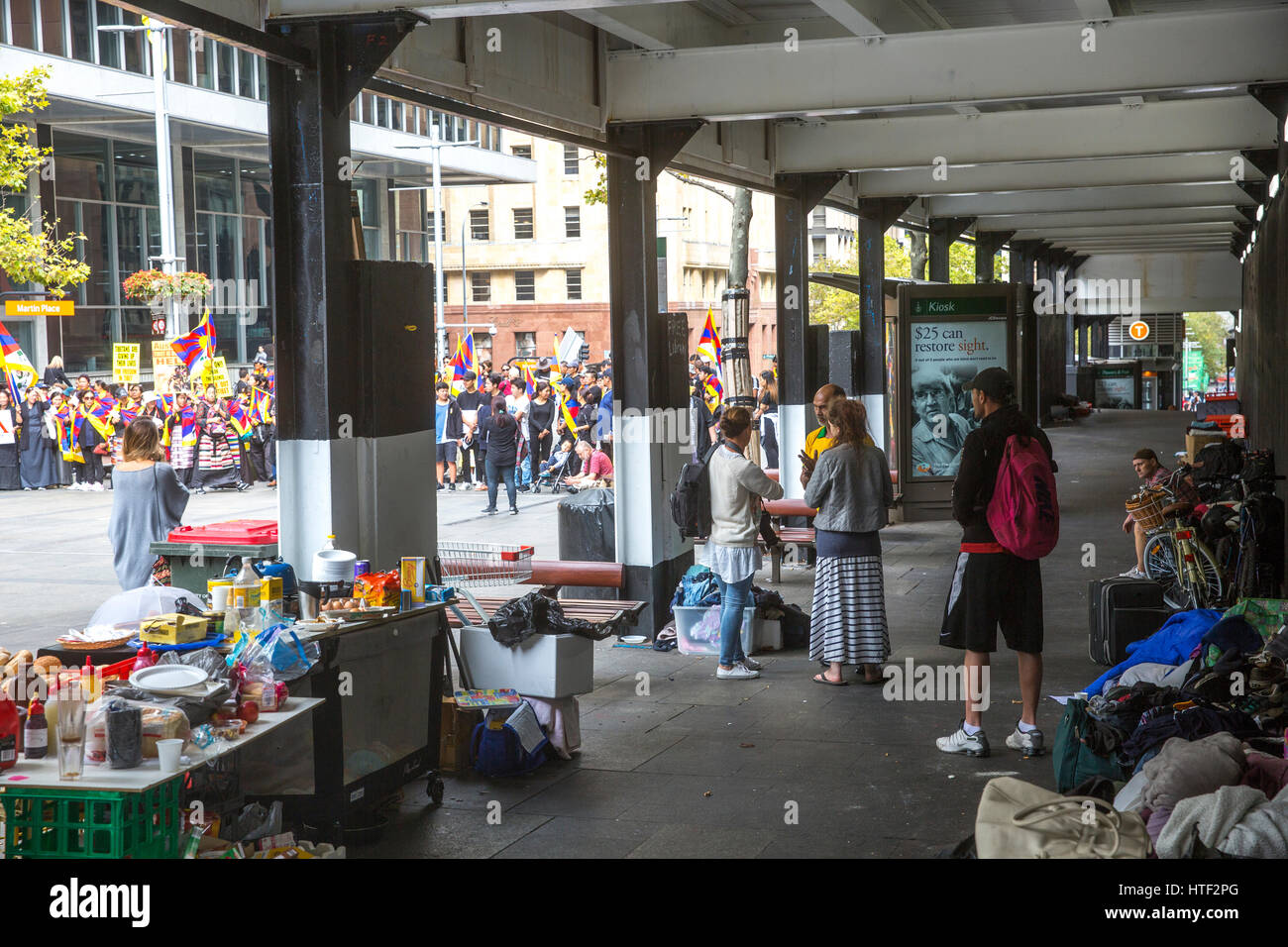 Homeless martin place sydney hi-res stock photography and images - Alamy