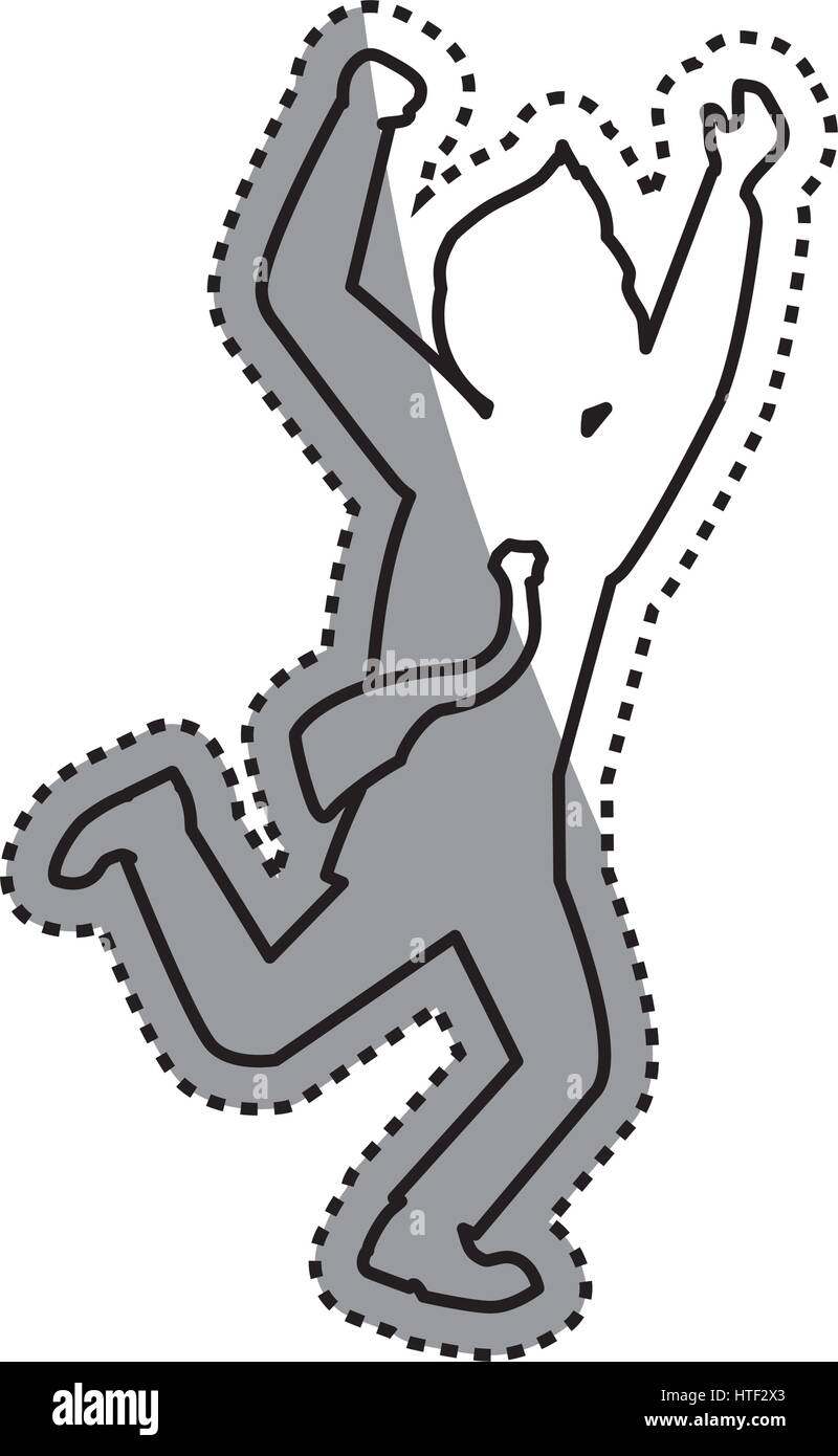 Running with arms up Stock Vector Images - Alamy