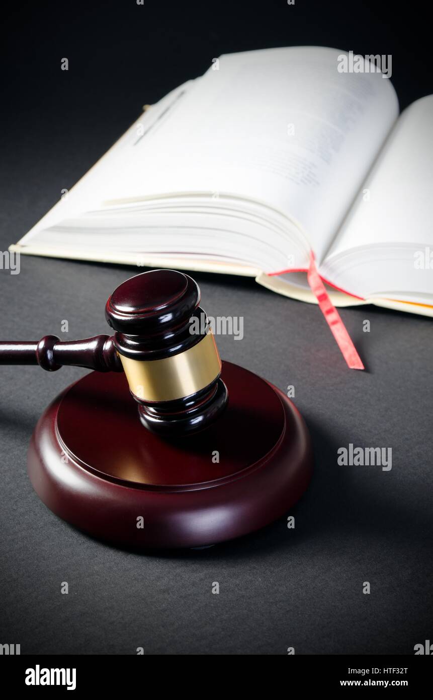 Law gavel hammer lawyer book wooden court books concept Stock Photo - Alamy