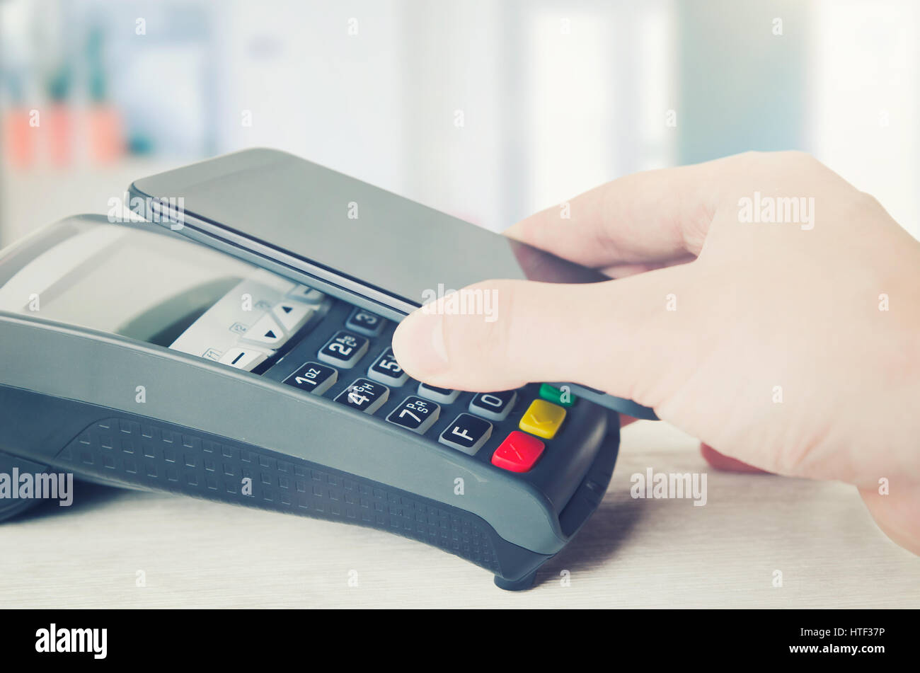 Mobile payment with smart phone. payment nfc near field communication ...