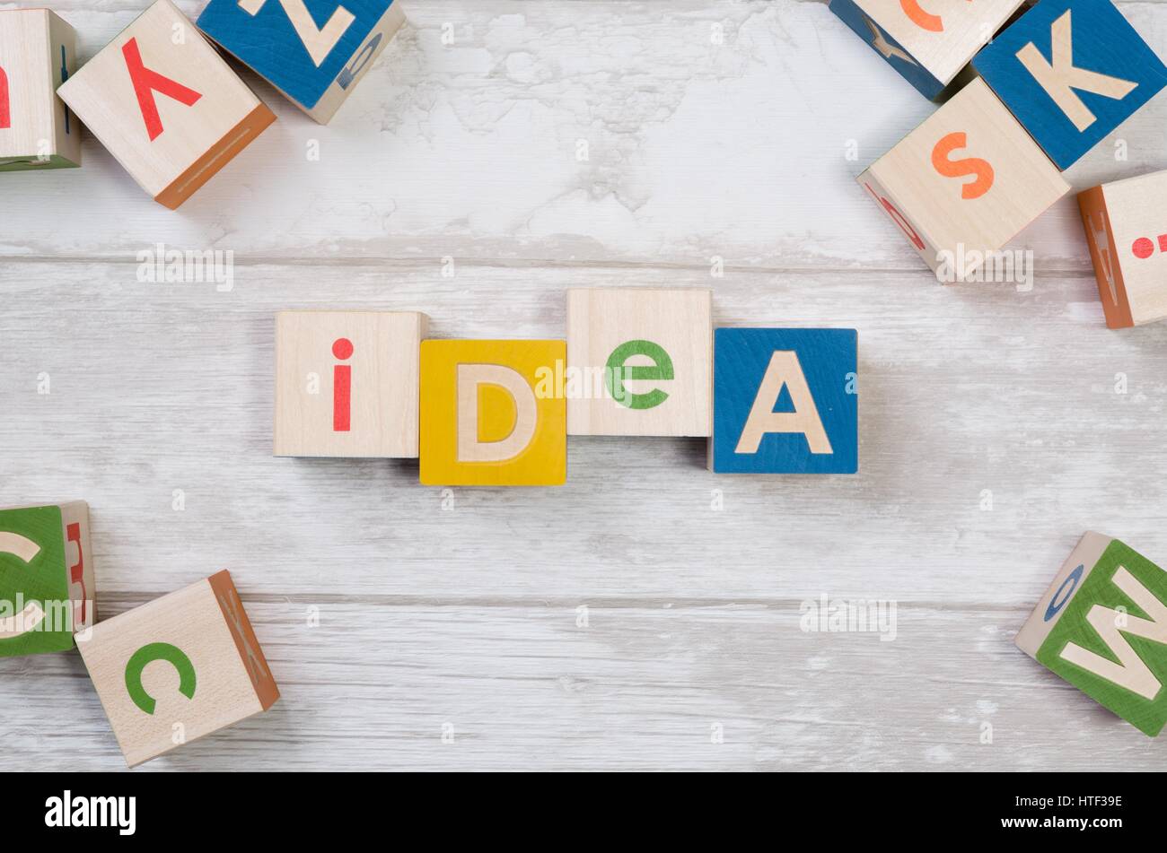 IDEA word with colorful blocks. idea innovation concept business block ...