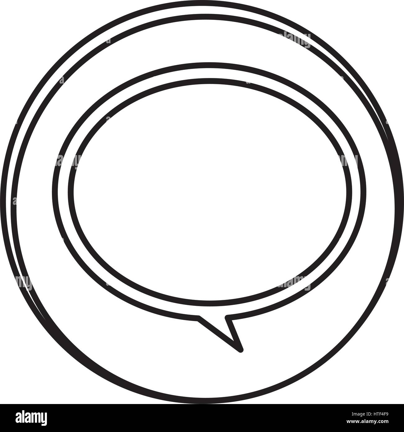 silhouette symbol round chat bubble icon Stock Vector Image & Art - Alamy
