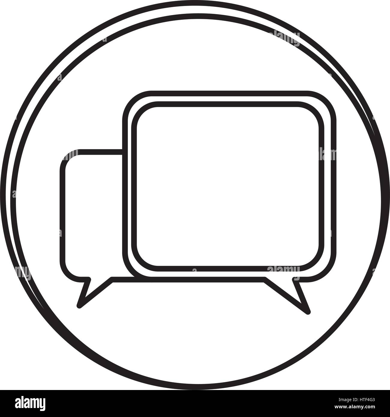 silhouette symbol square chat bubbles icon Stock Vector Image & Art - Alamy