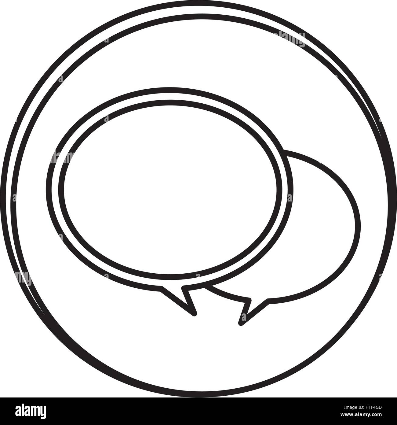 silhouette symbol round chat bubbles icon Stock Vector Image & Art - Alamy