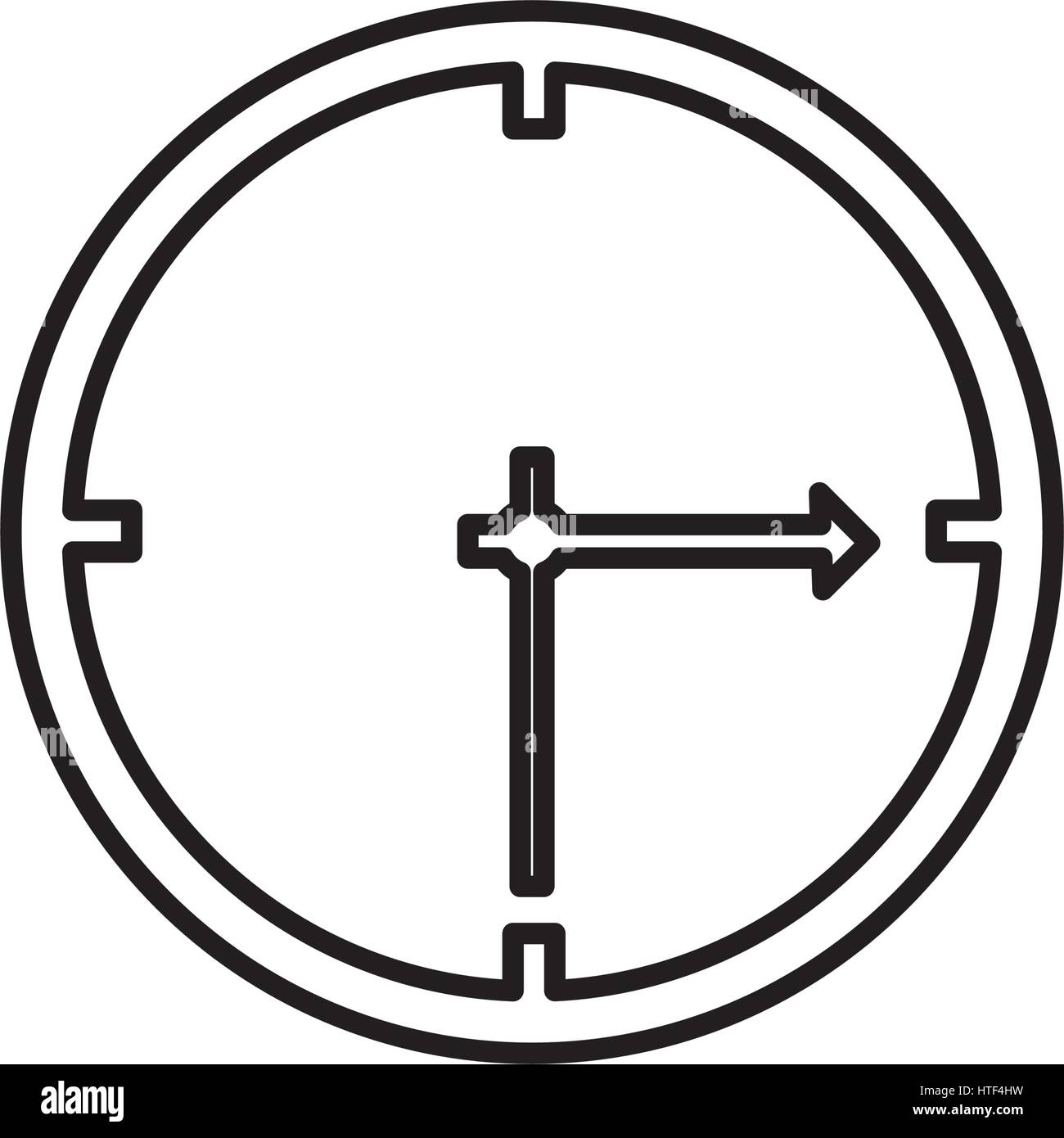 silhouette wall clock icon Stock Vector Image & Art - Alamy