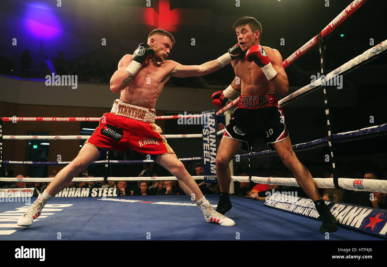 Declan Geraghty and James Tennyson during the Super-featherweight ...