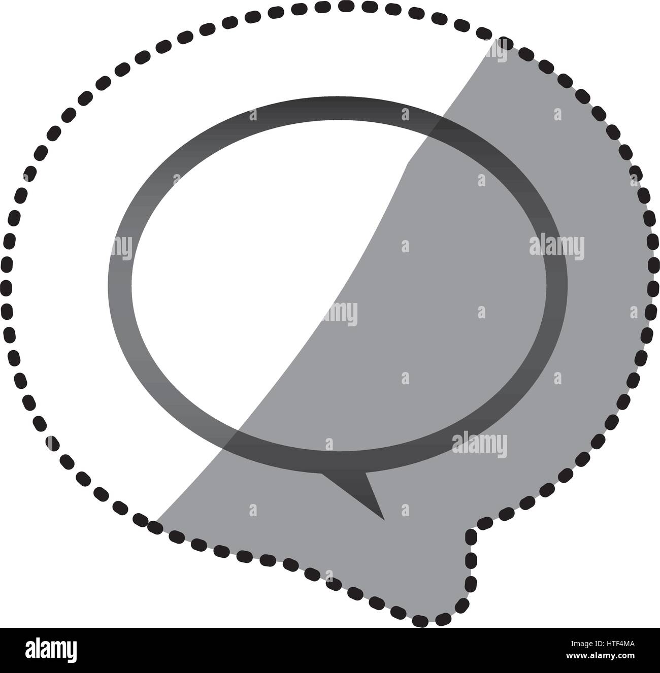 grayscale round chat bubble icon Stock Vector Image & Art - Alamy