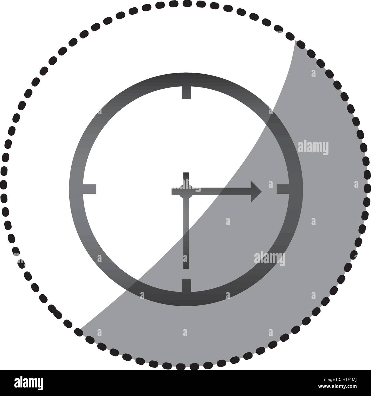 grayscale wall clock icon Stock Vector Image & Art - Alamy