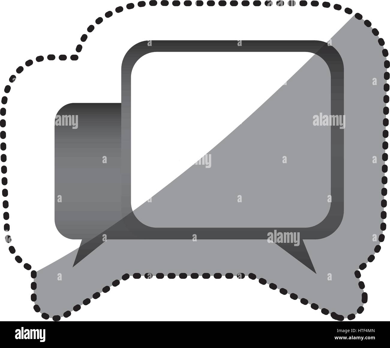 grayscale square chat bubbles icon Stock Vector Image & Art - Alamy