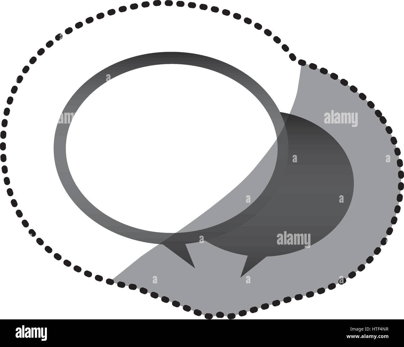 grayscale round chat bubbles icon Stock Vector Image & Art - Alamy