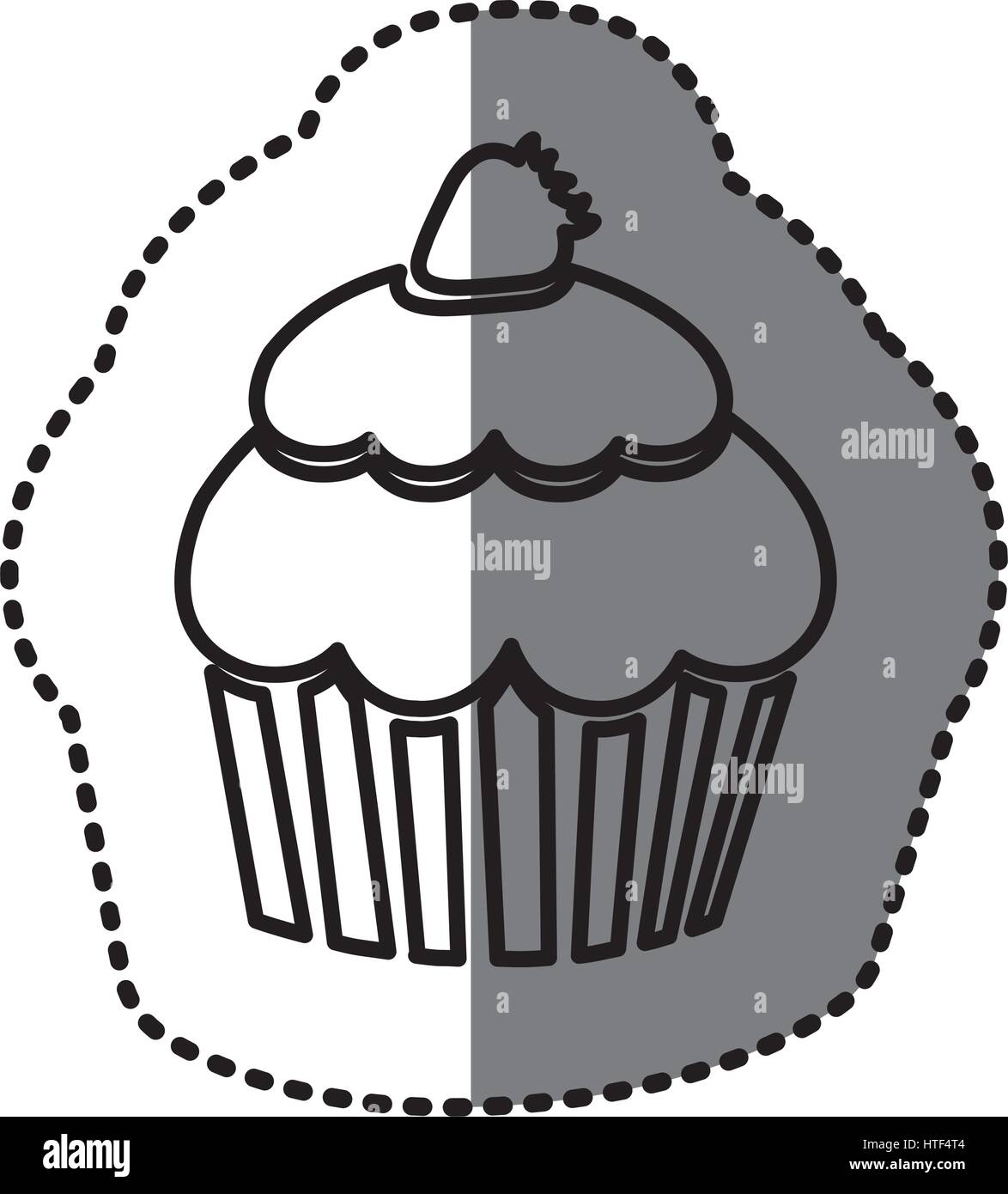 figure muffin with strawberry icon Stock Vector Image & Art - Alamy