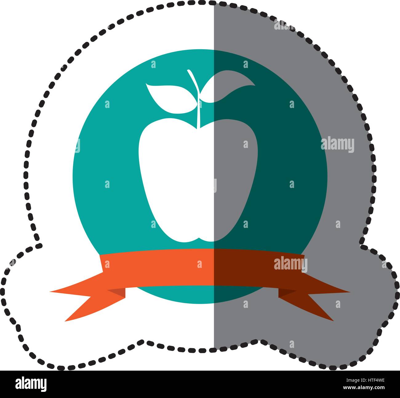 emblem long apple fruit icon Stock Vector Image & Art - Alamy