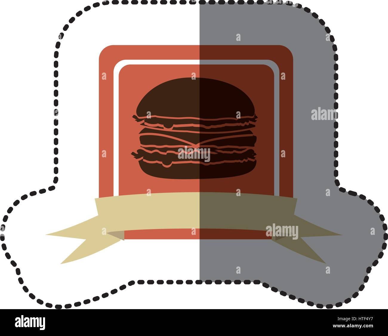 pink emblem hamburger fast food icon Stock Vector Image & Art - Alamy