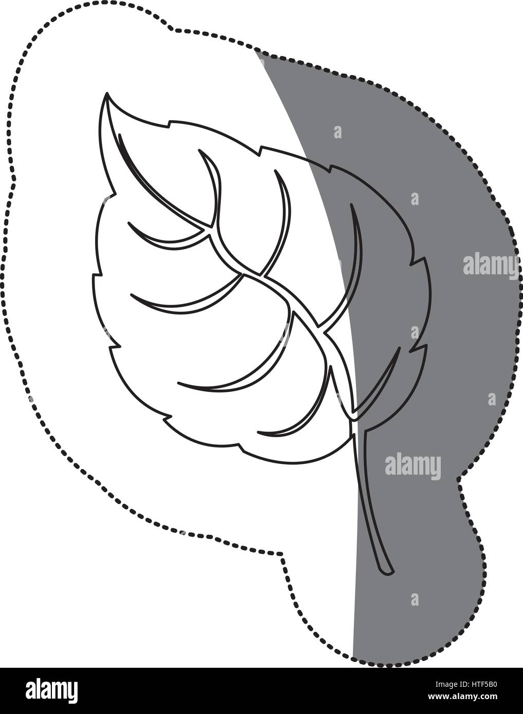 contour leaf contrast icon Stock Vector Image & Art - Alamy