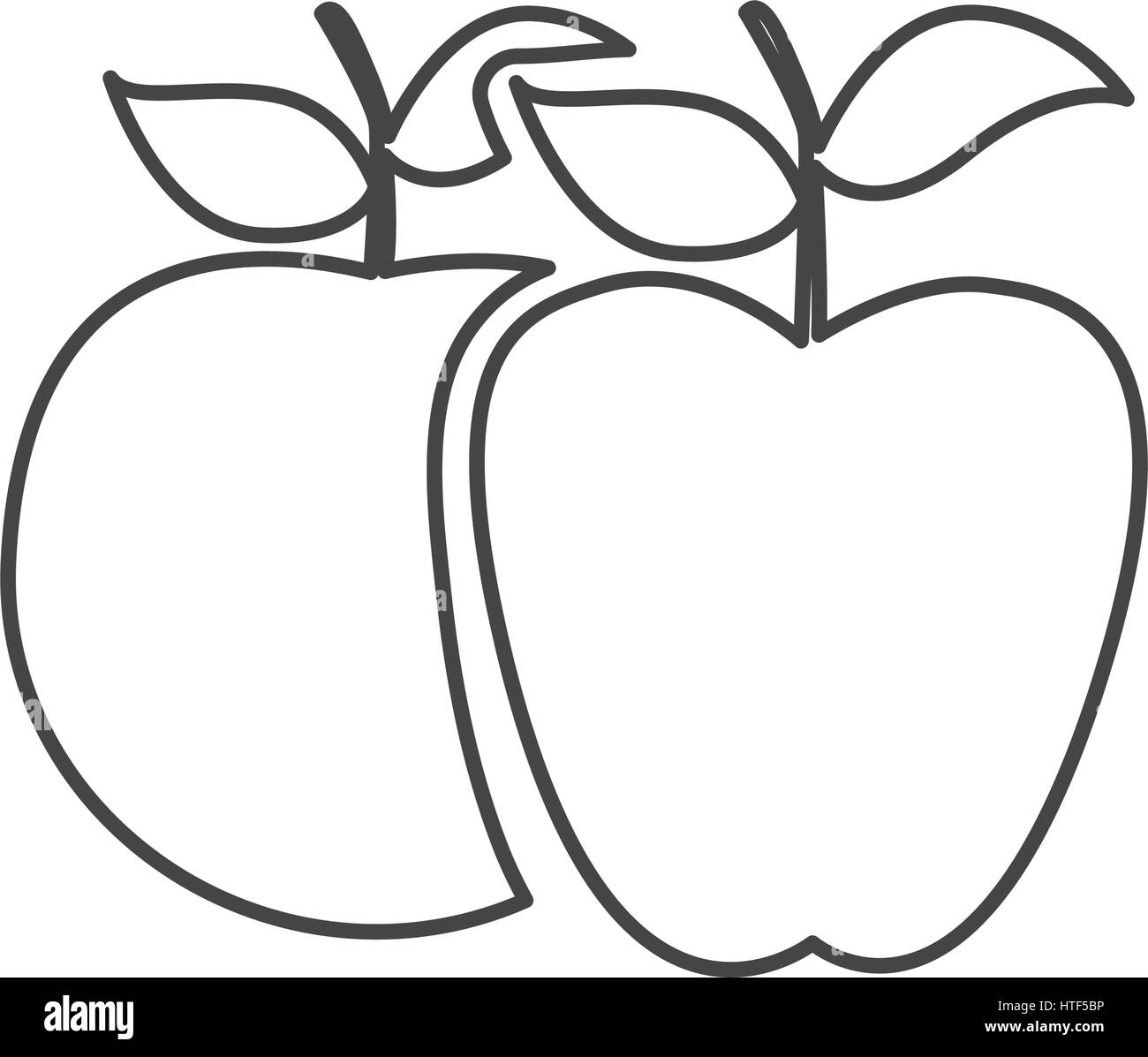 Juicy green red apples on Black and White Stock Photos & Images - Alamy