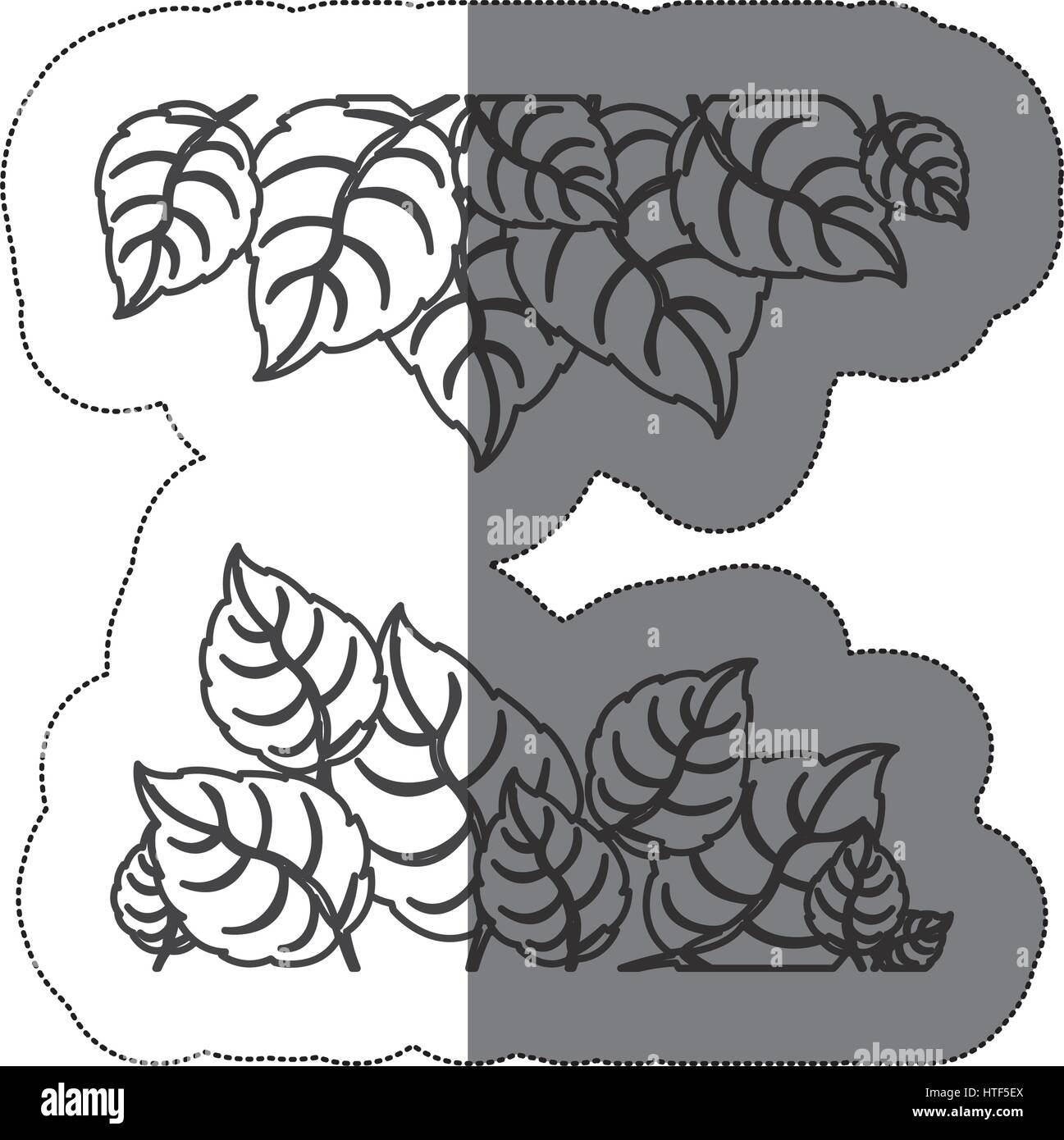 contour leaves background icon Stock Vector Image & Art - Alamy