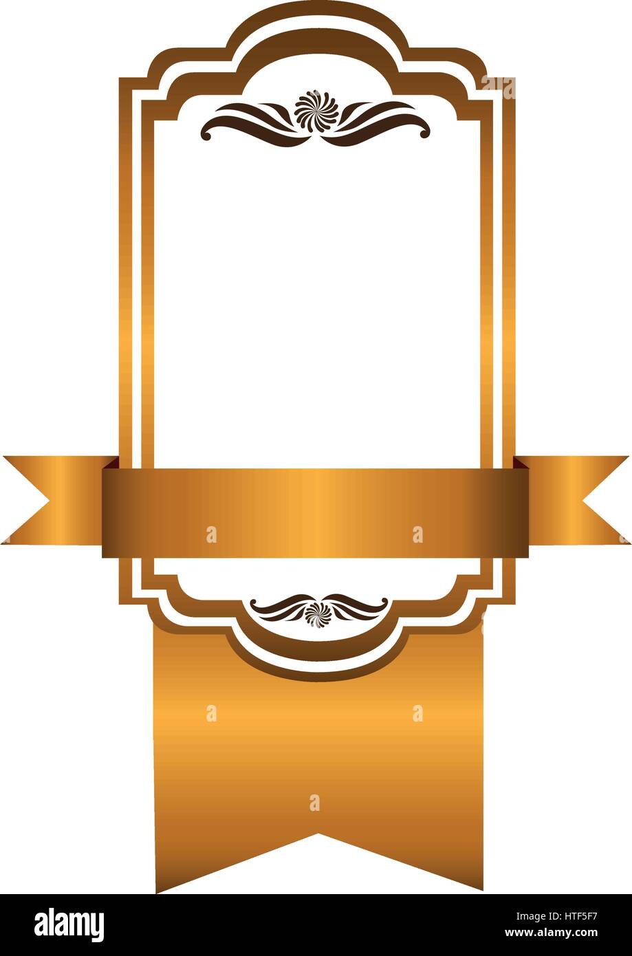 yellow square emblem with ribbon icon Stock Vector Image & Art - Alamy