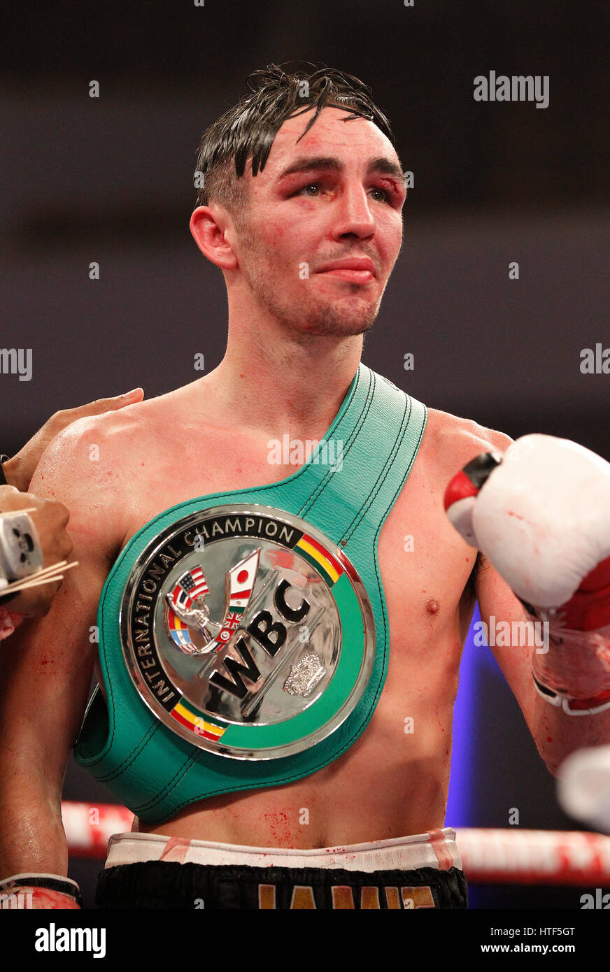 Jamie Conlan celebrates victory during the vacant WBC International ...