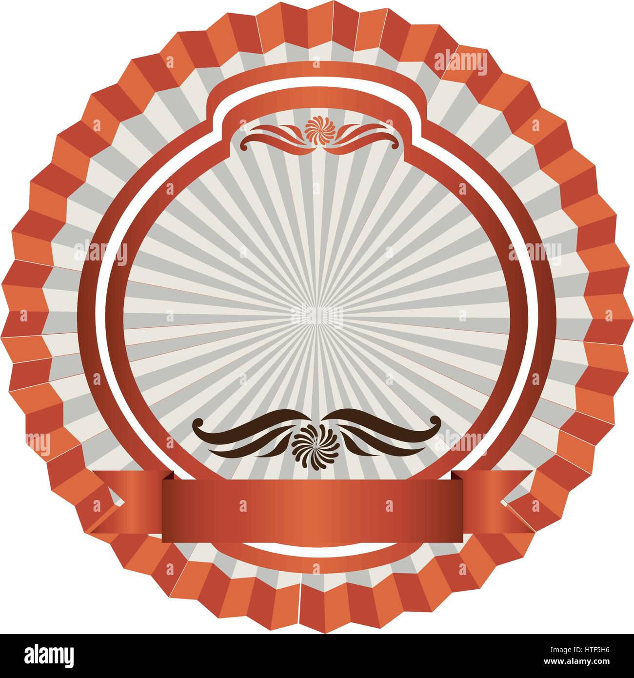 Pink round emblem ribbon hi-res stock photography and images - Alamy