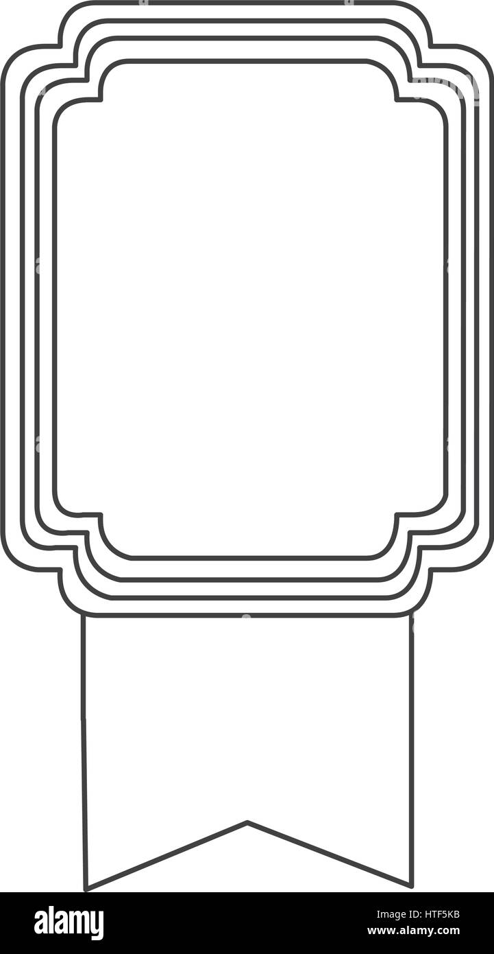 figure square emblem with ribbon icon Stock Vector Image & Art - Alamy