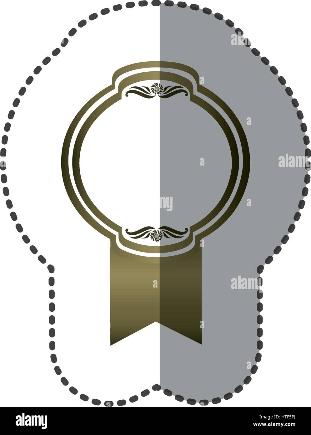 gray round emblem with decorations icon Stock Vector Image & Art - Alamy