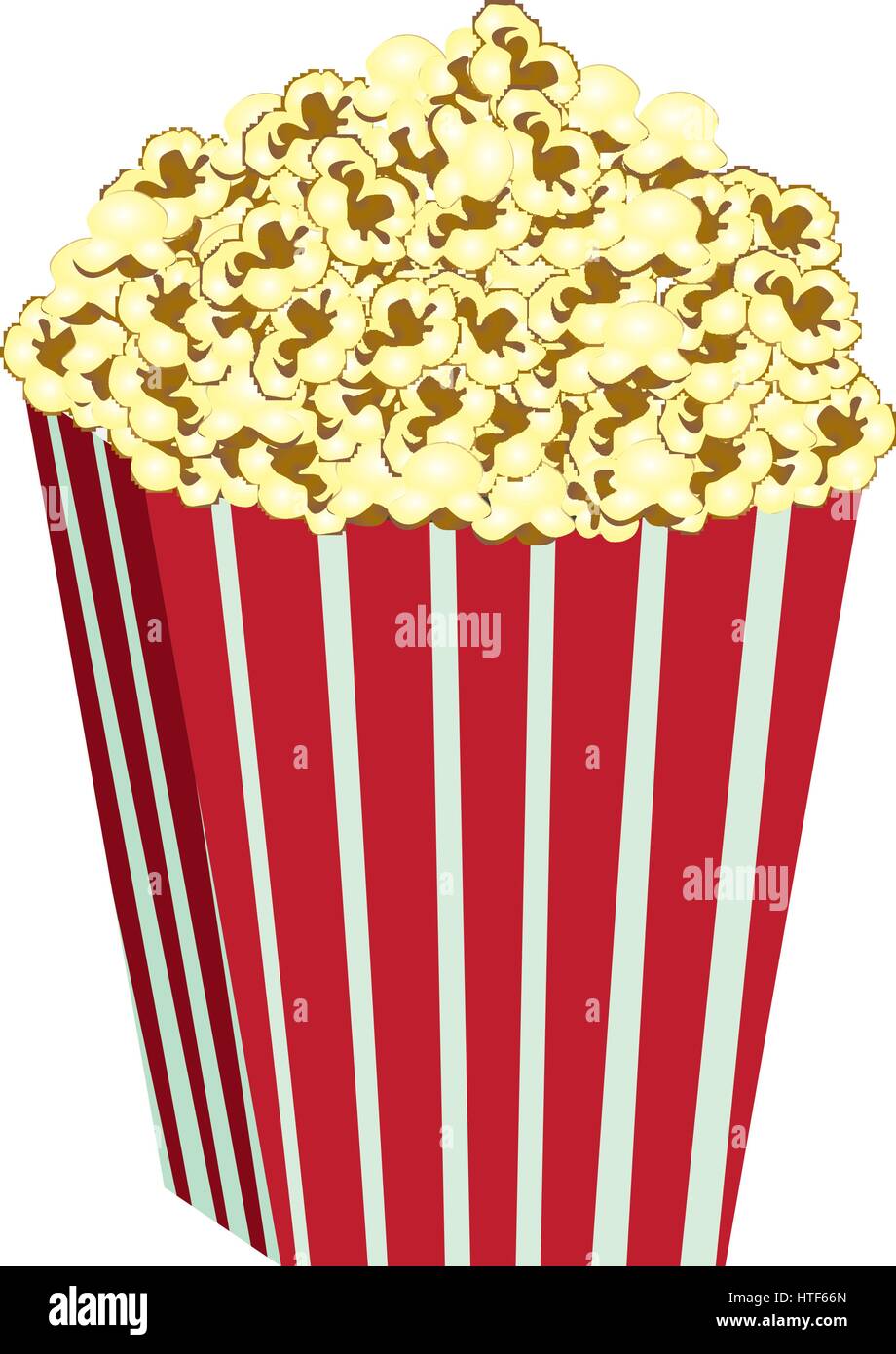 color background with butter popcorn container Stock Vector Image & Art ...
