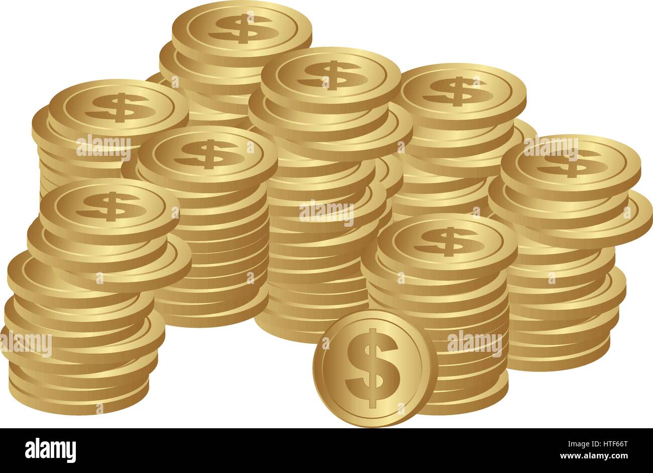 Stack stacked coins Stock Vector Images - Alamy