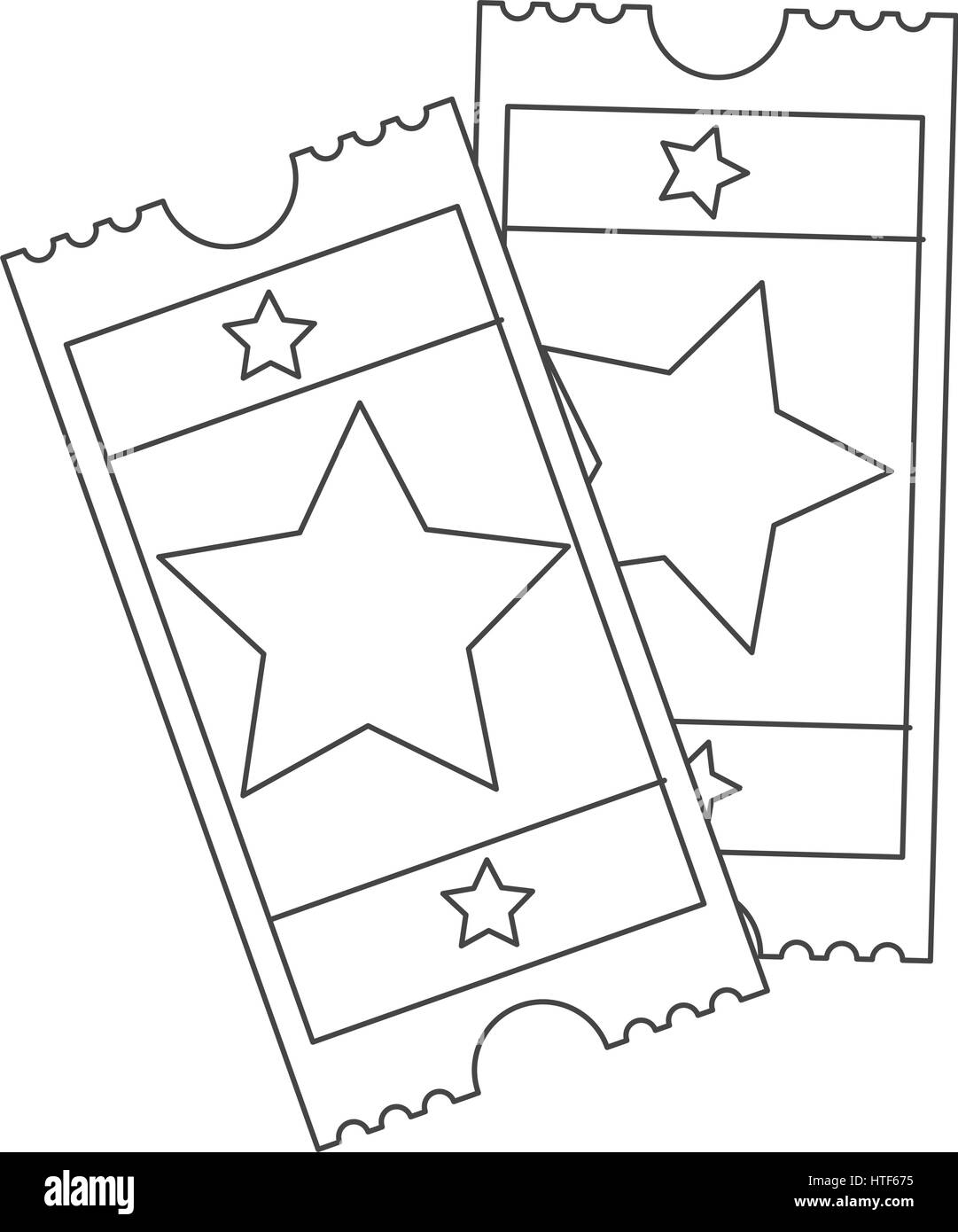 Festival tickets illustration vector Black and White Stock Photos ...