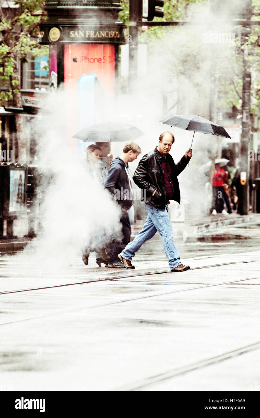 Walking through steam hi-res stock photography and images - Alamy