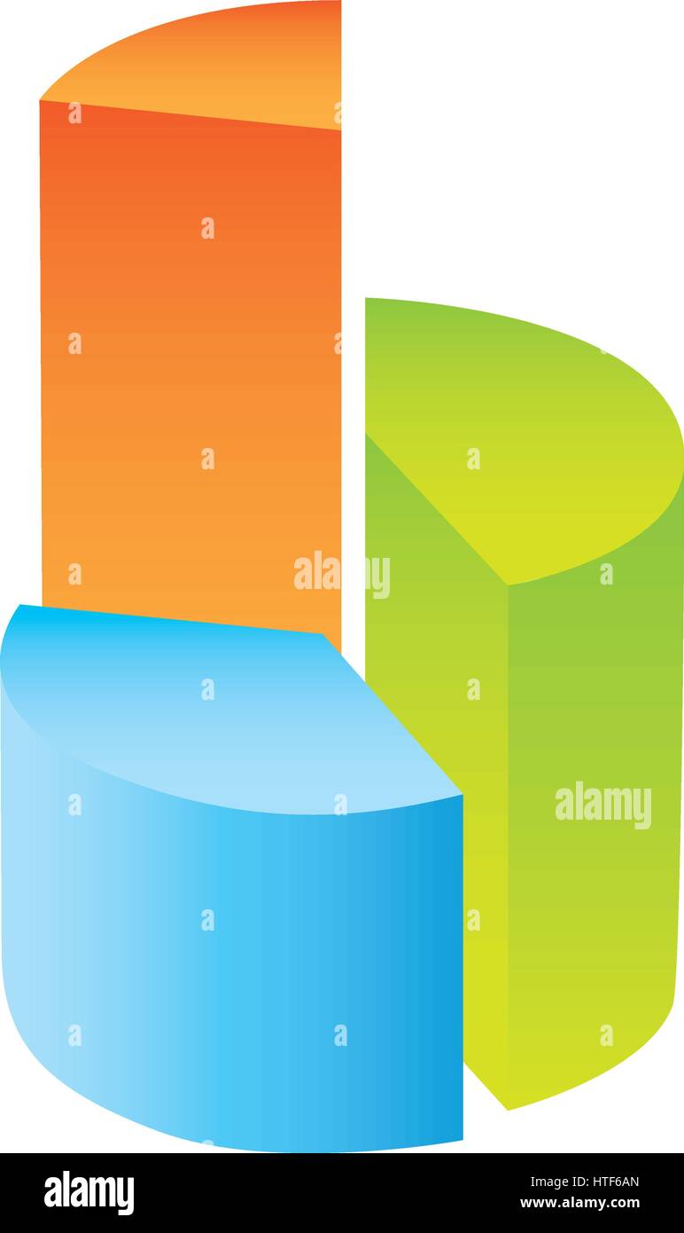 colorful silhouette with circular statistics graphics at various levels ...