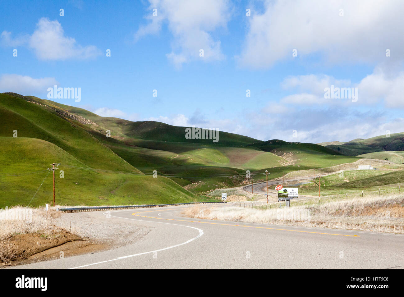 Velvety green hills, Diablo Range, California Stock Photo - Alamy