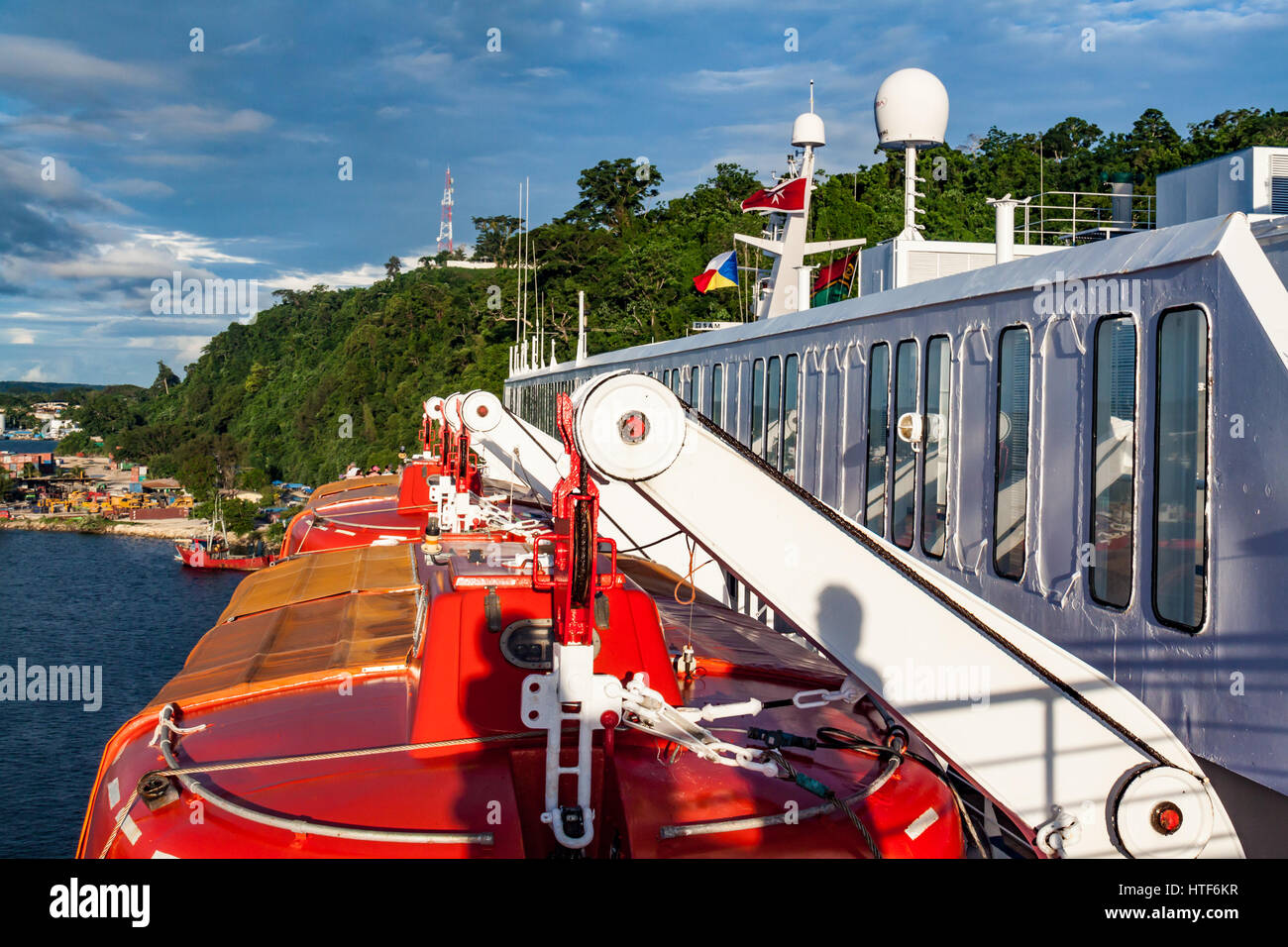 Ship's tenders ready to be deployed Stock Photo - Alamy
