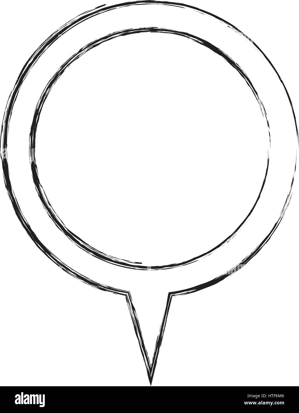 monochrome sketch of circular speech with tail Stock Vector Image & Art ...