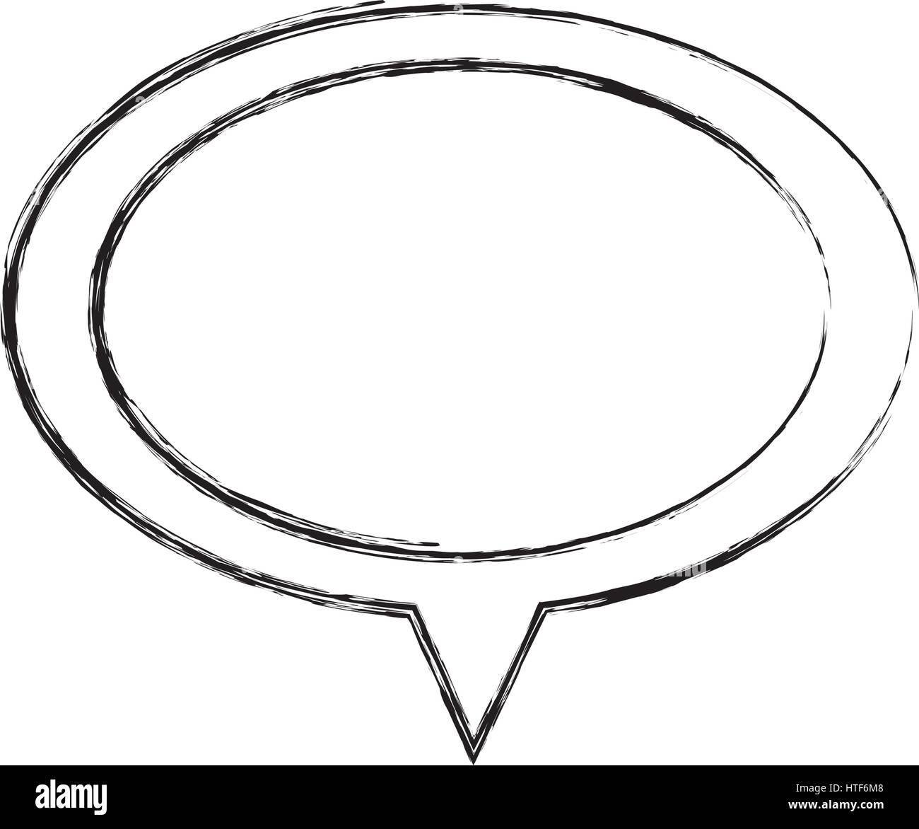 Speech balloon oval empty Black and White Stock Photos & Images - Alamy