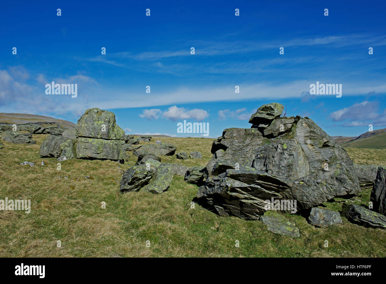 Norber Erratics, a rocky landscape in Wharfedale, Yorkshire Dales ...