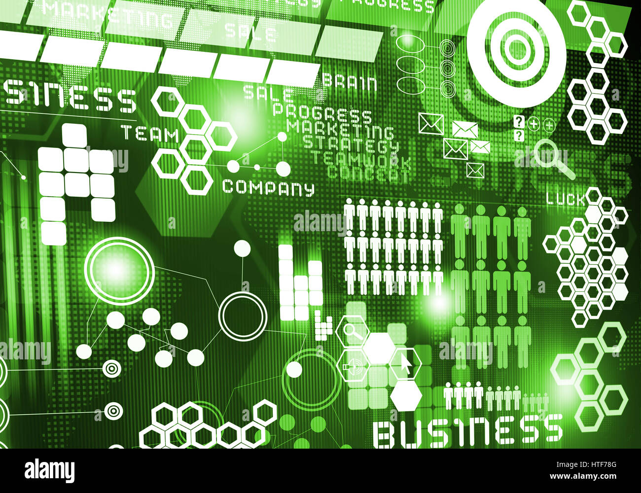 Digital business background image with icons on media screen Stock ...