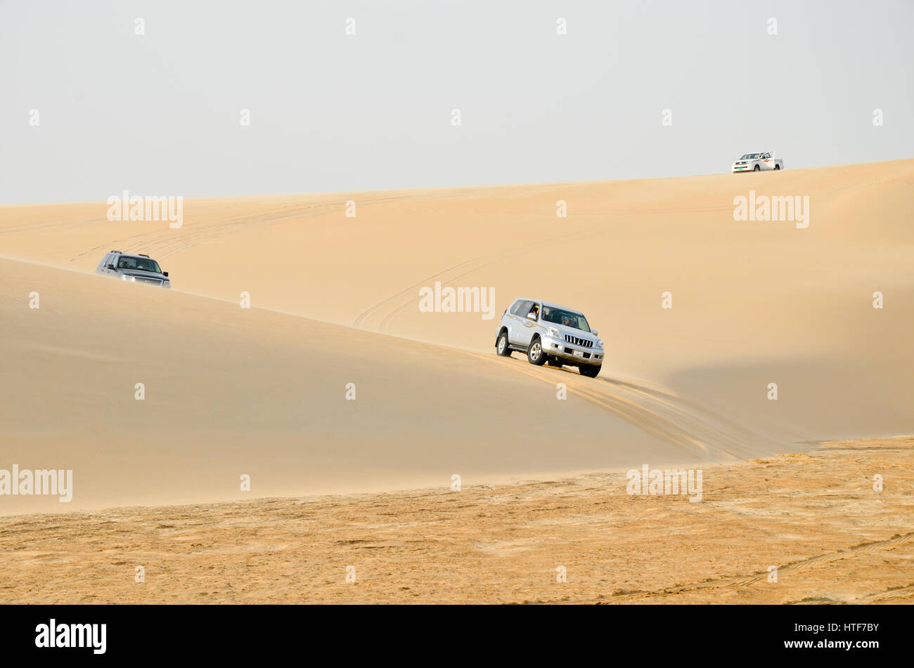 Desert Safari, dune bashing Stock Photo - Alamy