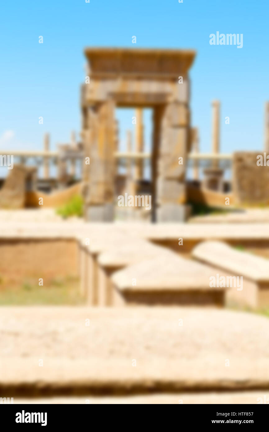 blur in iran persepolis the old ruins historical destination monuments ...