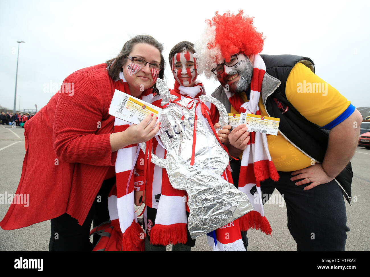 Lincoln City fans Jonathon, Michael and Beth Belshaw depart for London ...