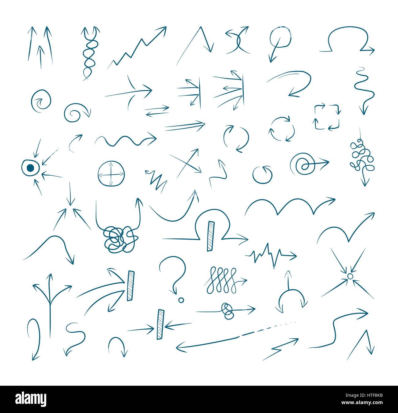 Vector doodle arrow hand Stock Vector Images - Alamy