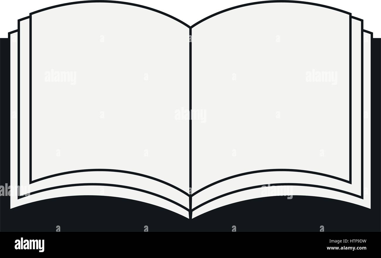 illustrated book icon on white background in vector Stock Vector Image ...