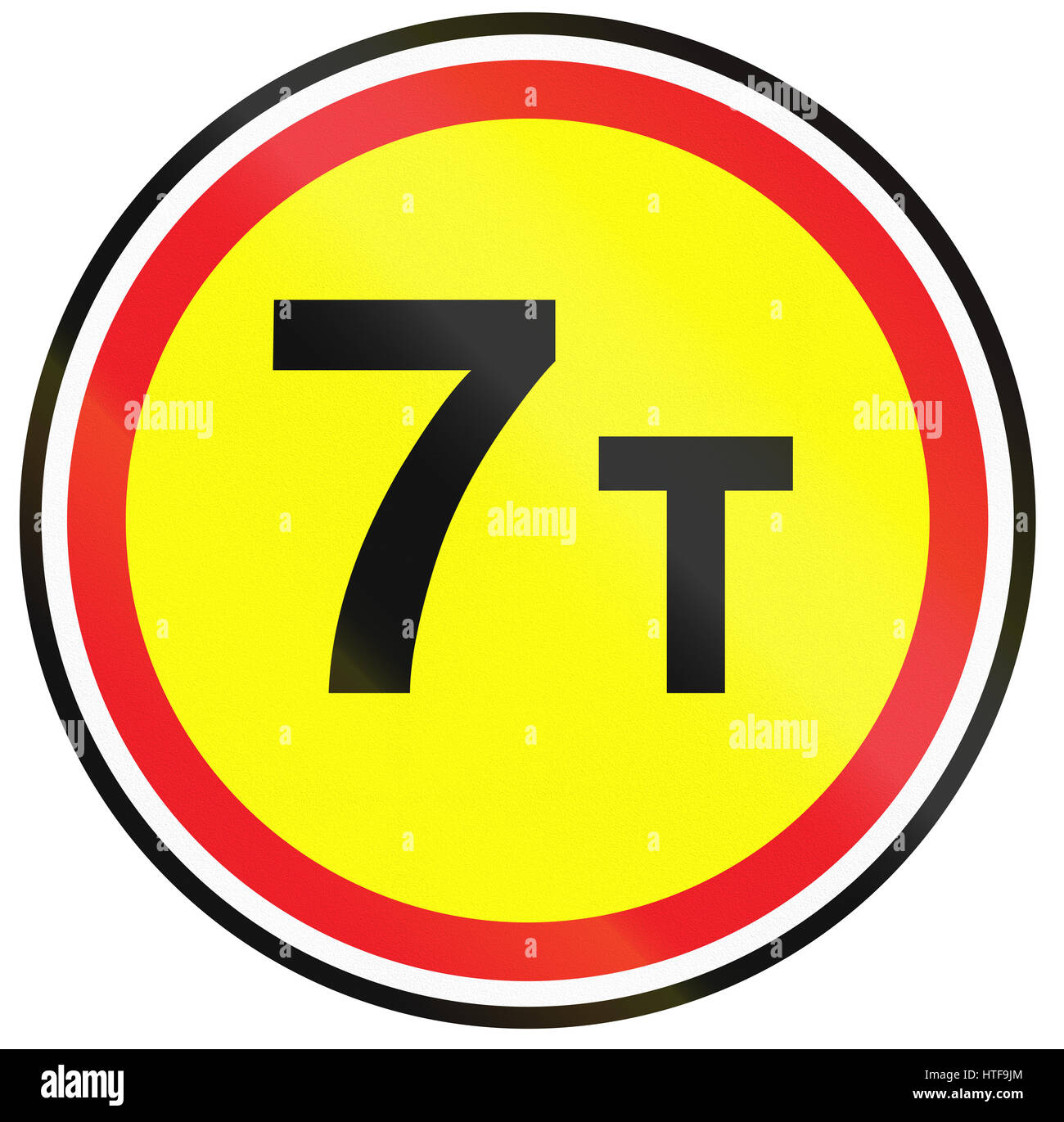 Road sign used in Belarus - Maximum weight Stock Photo - Alamy