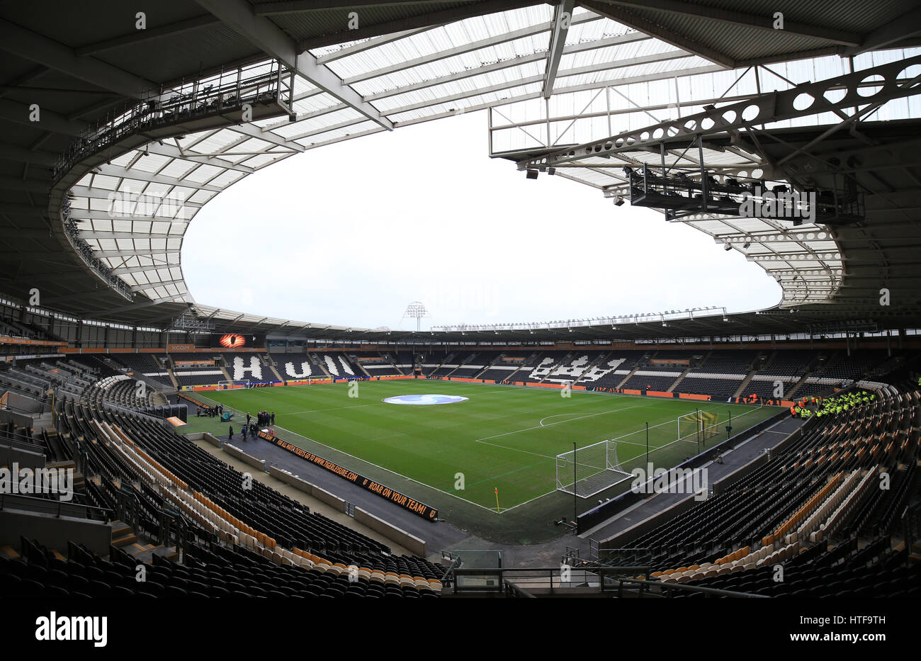 A general view of the KCOM Stadium before the Premier League match ...