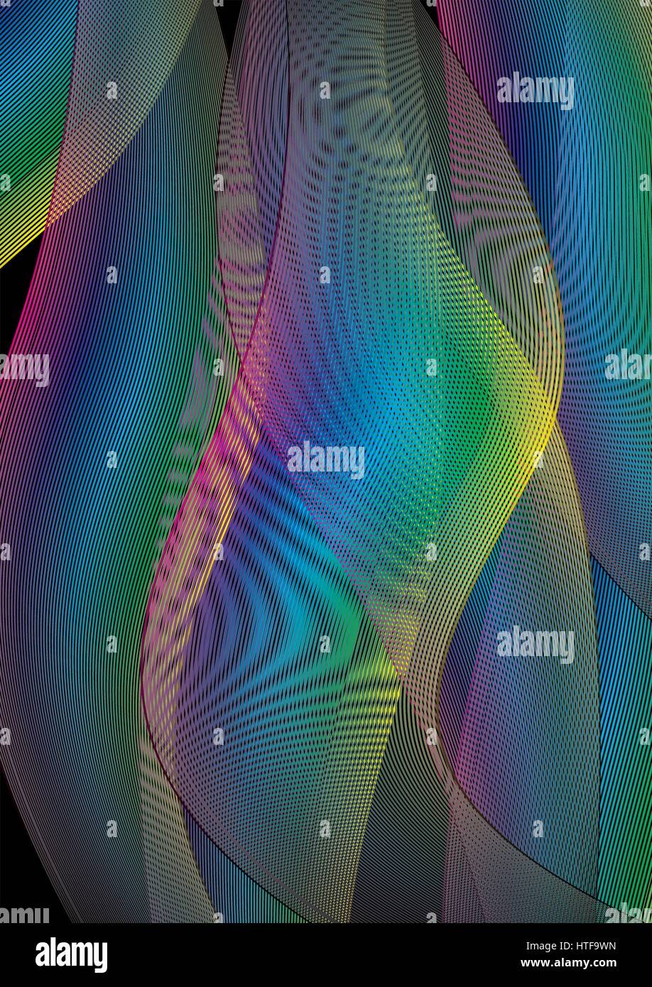 Rainbow colored line wave Stock Vector Images - Alamy