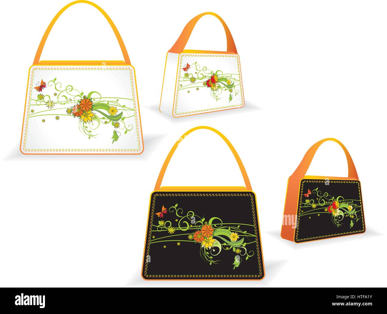 Female hand shopping bags Stock Vector Images - Alamy