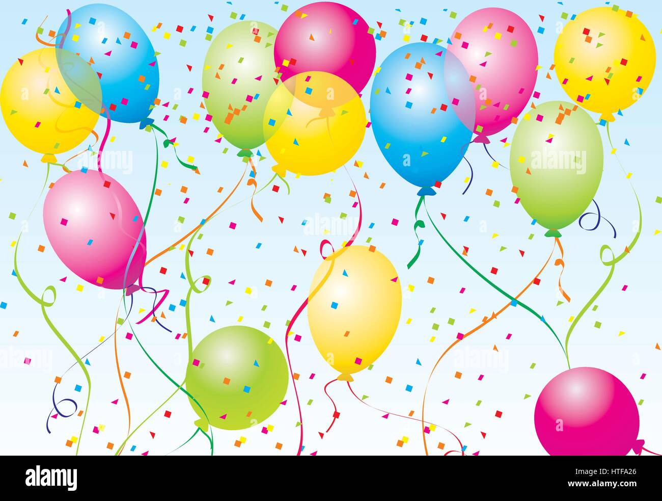 Beautiful Party Balloons Vector Stock Vector Image & Art - Alamy