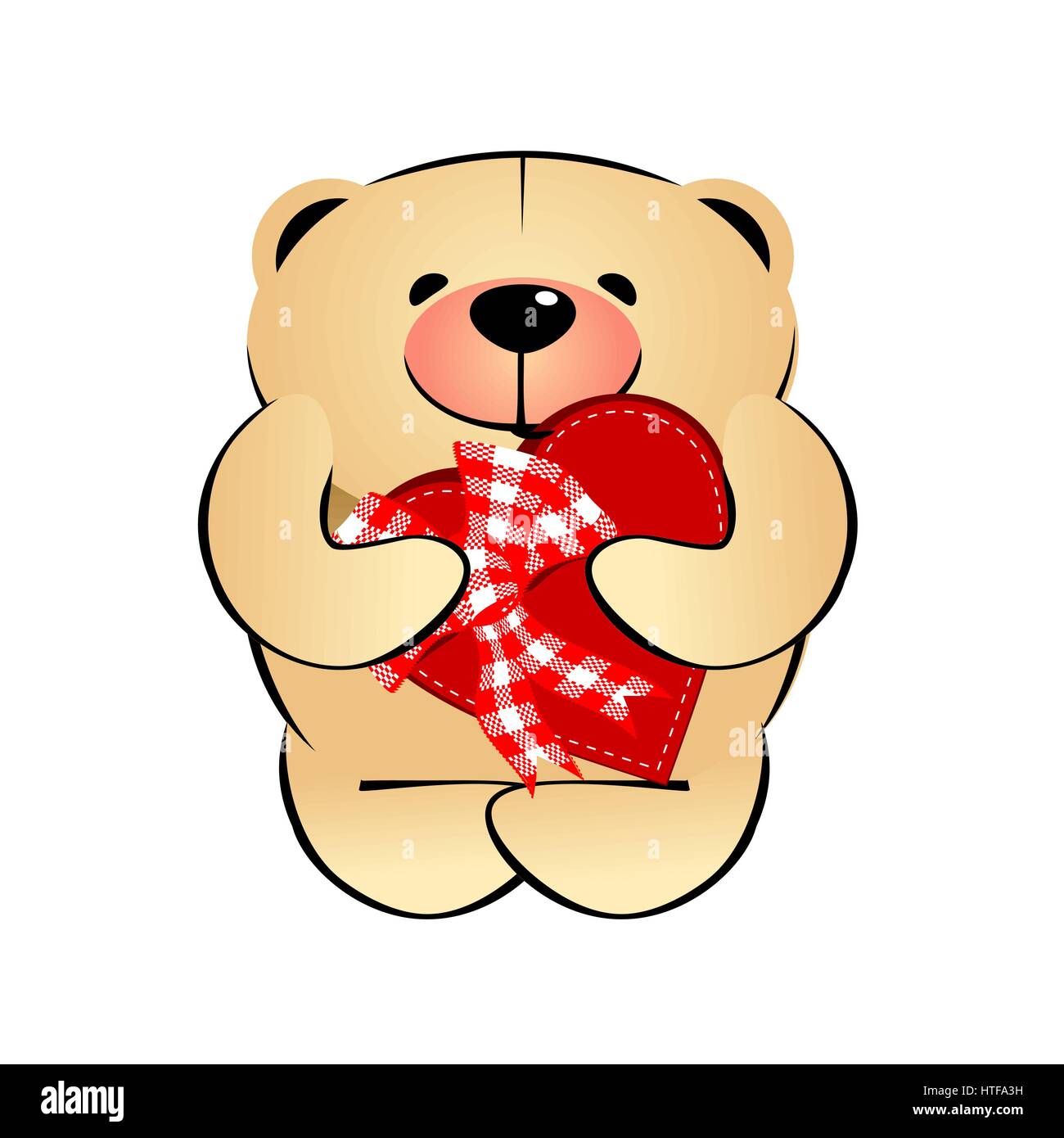 Cute blue bear holding Cut Out Stock Images & Pictures - Alamy