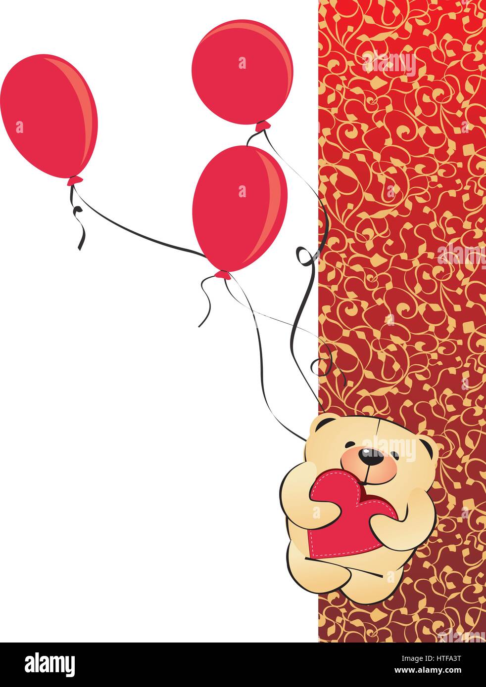 teddy bear baloons vector Stock Vector Image & Art - Alamy