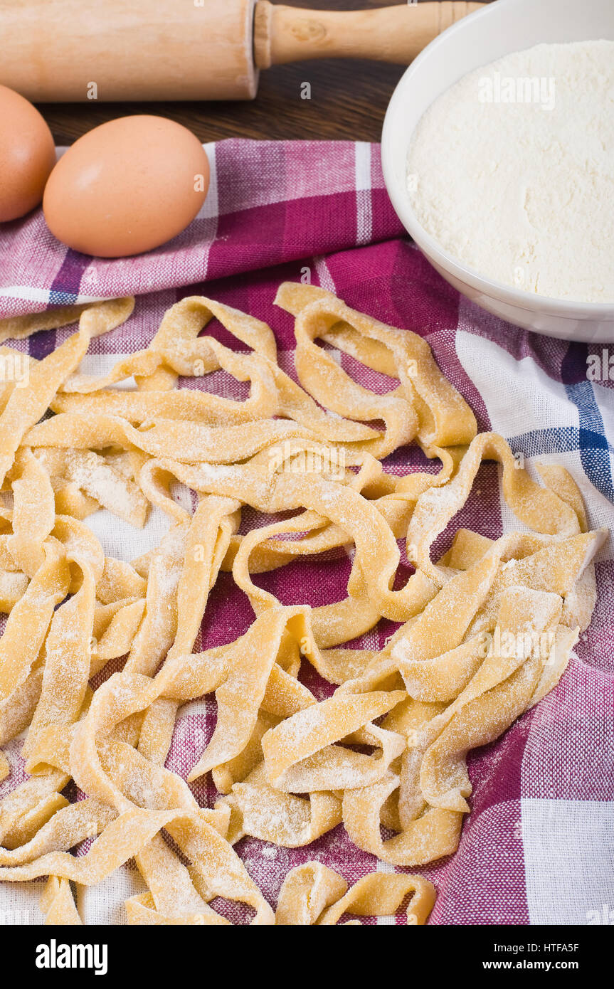 Homemade fresh pasta Stock Photo - Alamy